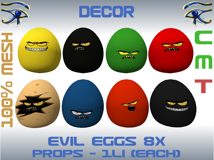 Second Life Marketplace - DECOR - EVIL EGGS